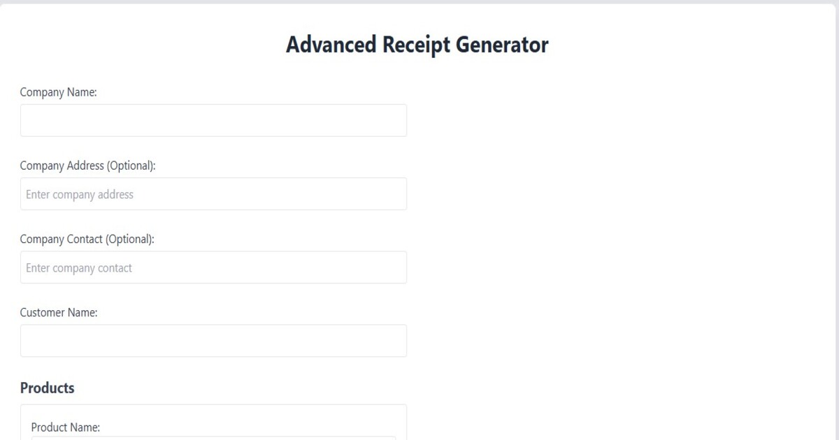 Free Invoice Generator & Receipt Maker - Create Online Invoices